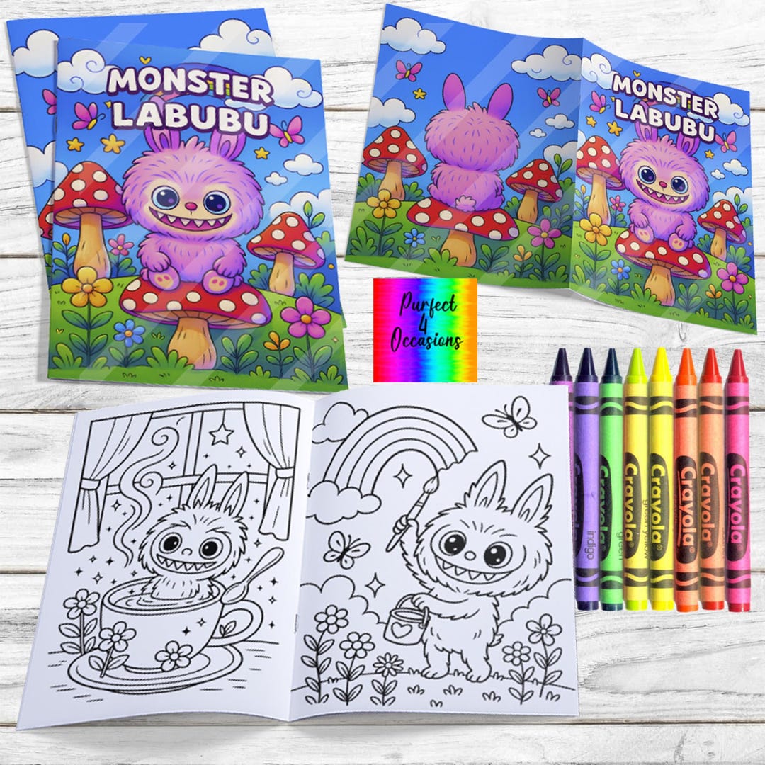 LABUBU Coloring Book, Labubu Coloring Page for Kids - Etsy