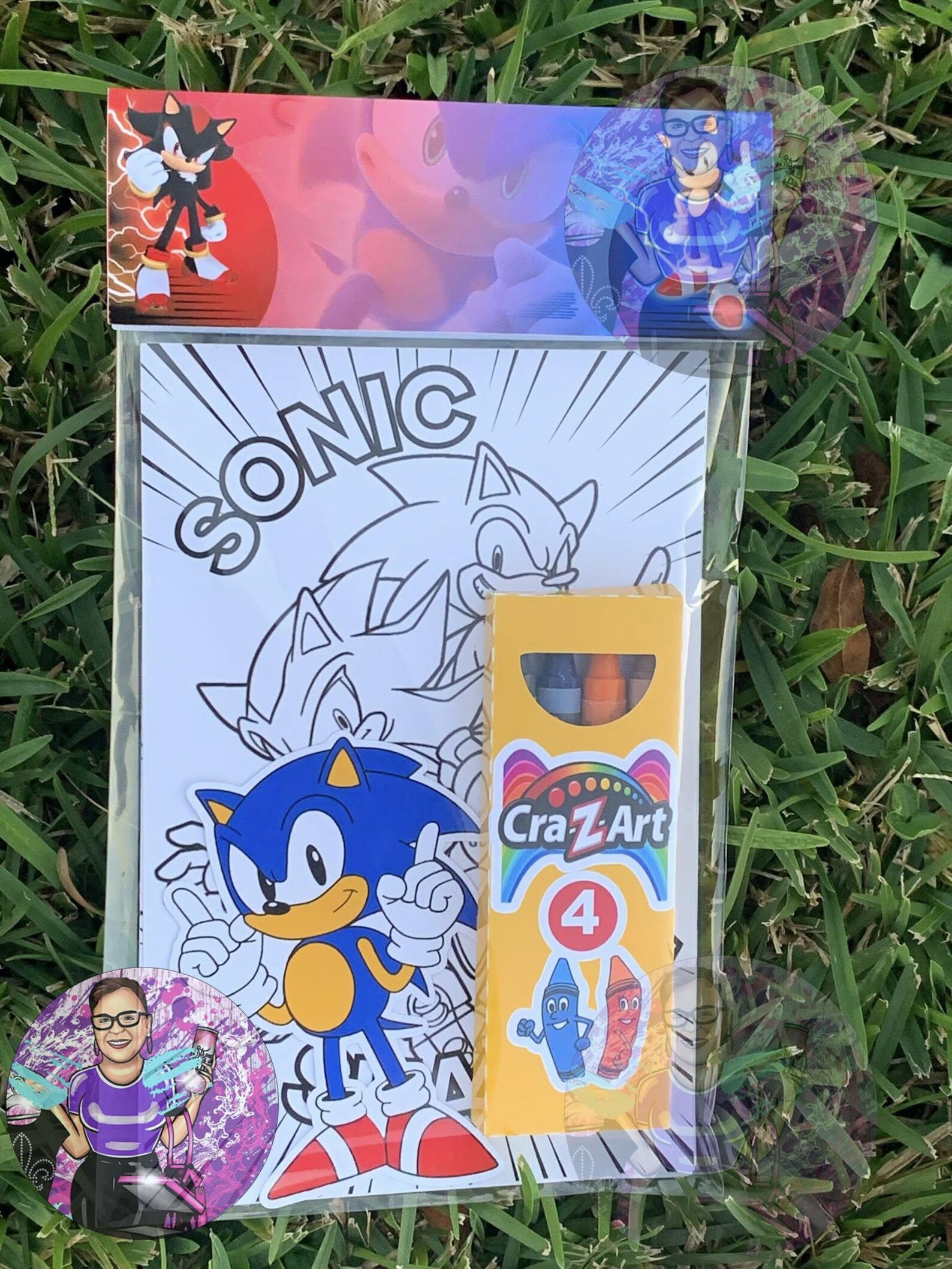 Sonic Inspired Sticker Coloring Sheets | Party Favors | Kids Activity ...