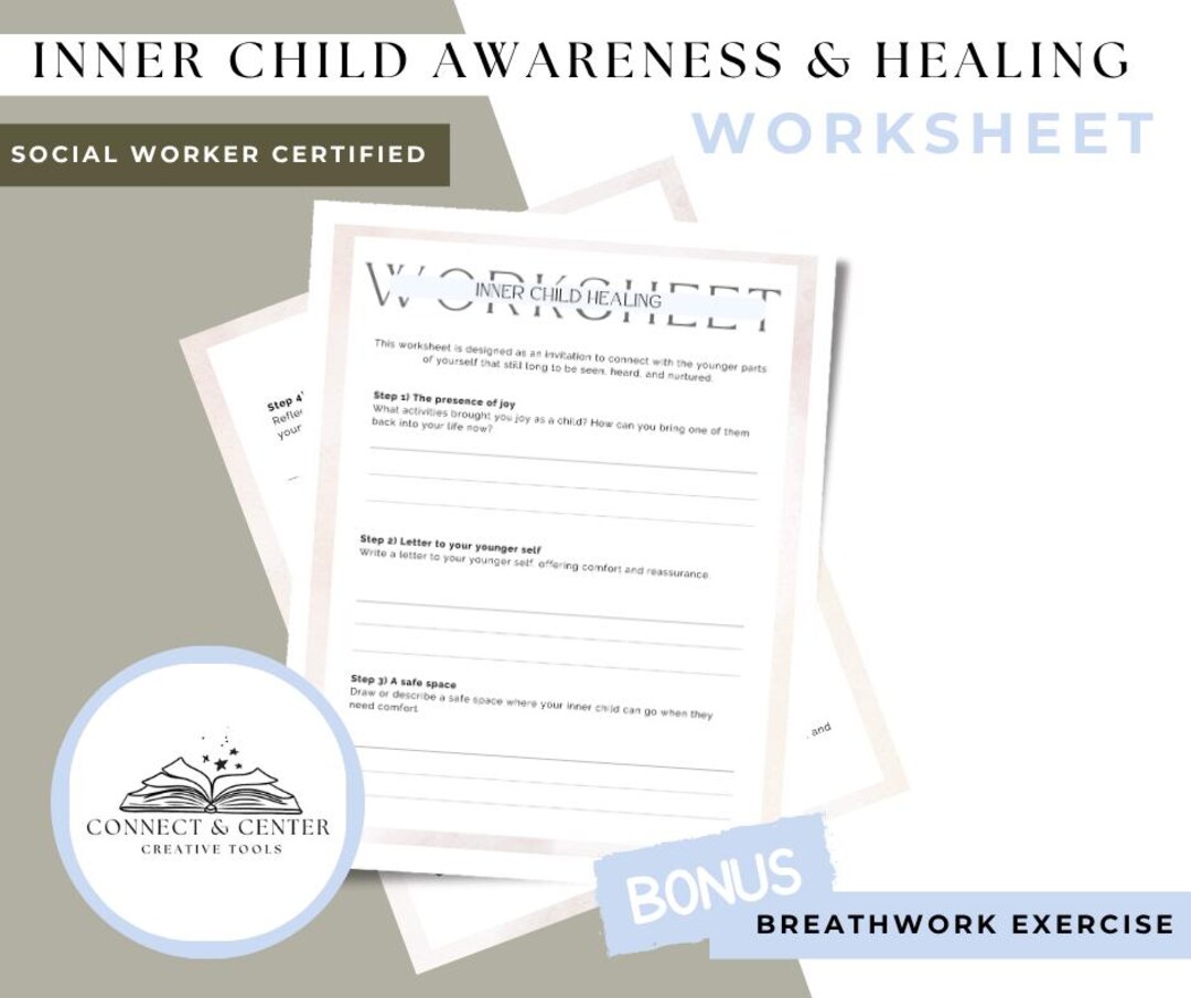Inner Child Healing Worksheet | Gentle Prompts for Self-compassion ...