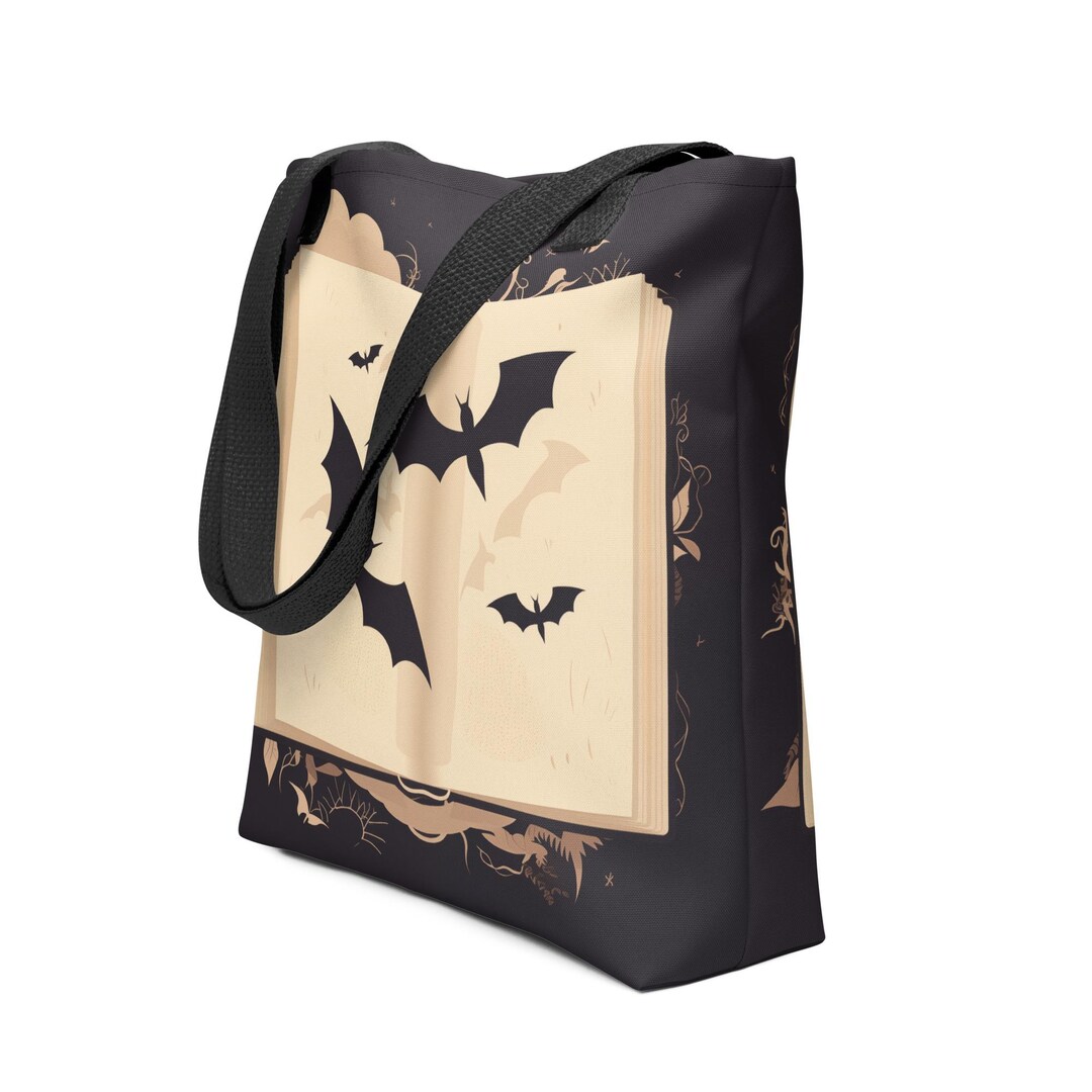 Bats & Books Tote Bag – Gothic Dark Academia Reading Gift - Etsy