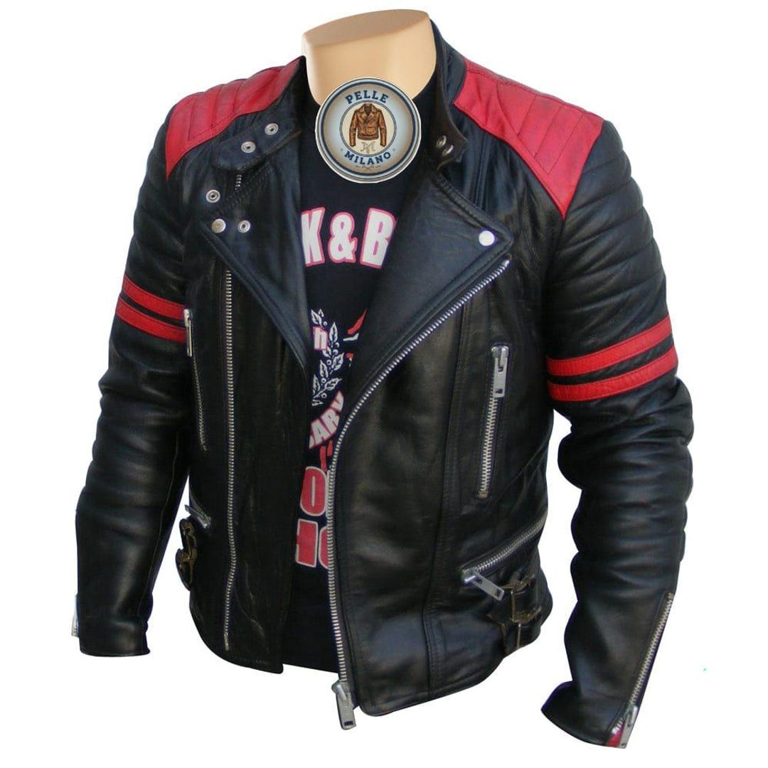 Red & Black Leather Jacket | Superhero Costume Jacket | Pelle Milano - Etsy