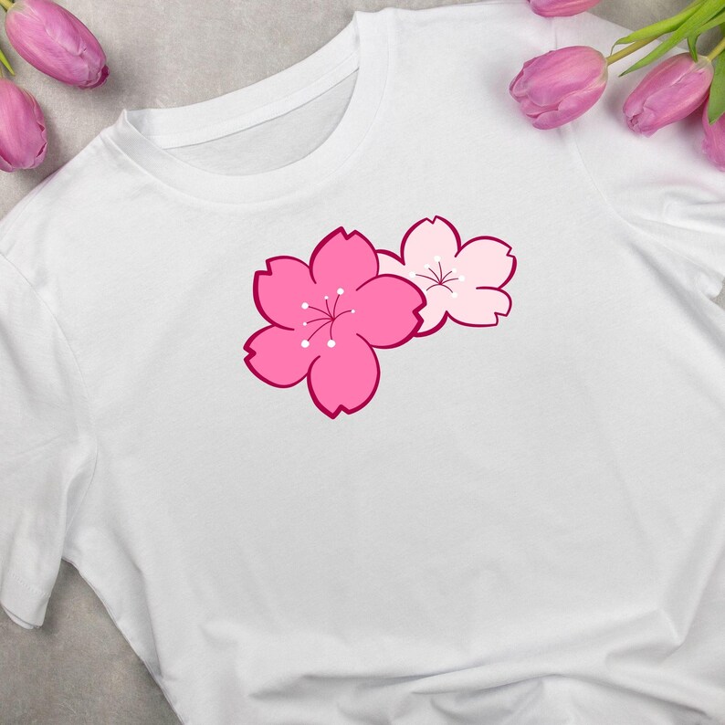 Cherry Blossom SVG Bundle: Sakura Blossom Png,pink Flower,digital Files ...