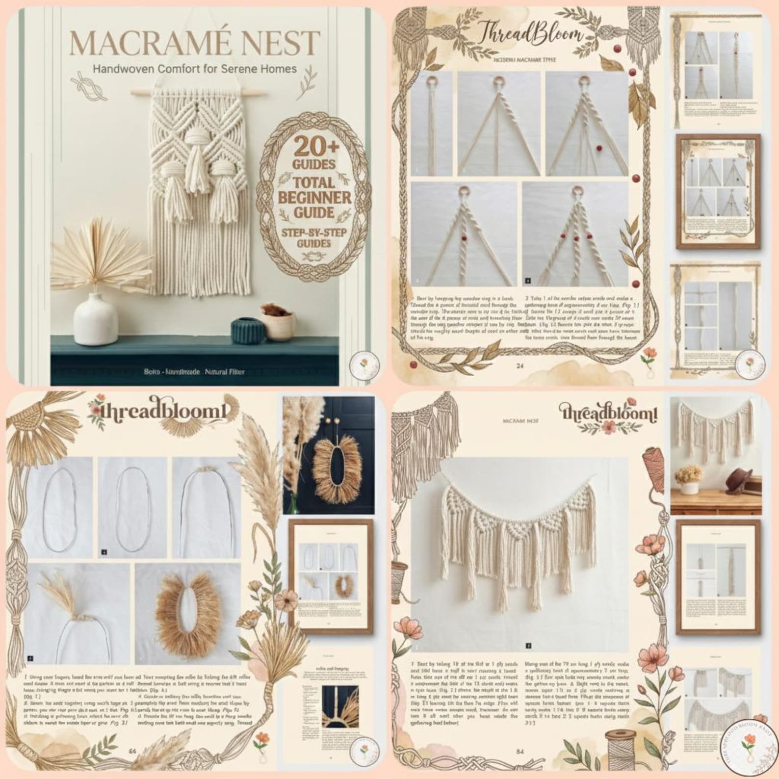 250+ Macrame Patterns | Beginner to Advanced DIY Projects (digital ...