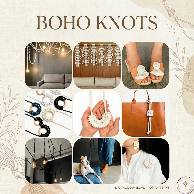 Macramé Knots Guide for Beginners | 20+ Knot Patterns PDF | Step-by ...