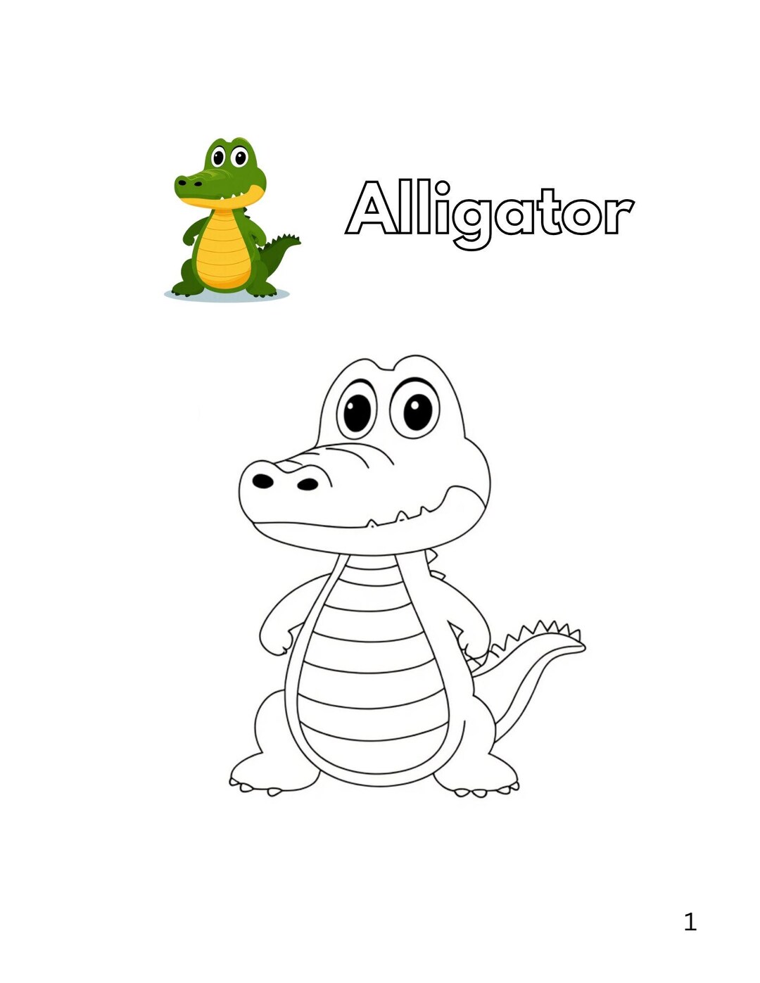 50 Kids Animal Coloring Pages Printable | Learn Animals A–Z Alphabet ...