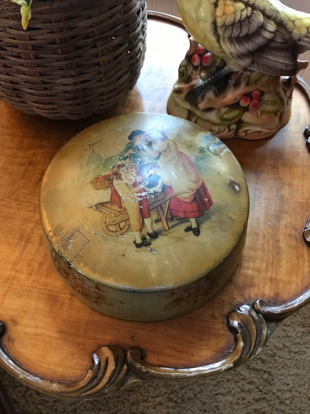 Trinket Tin Old World Scene - Etsy