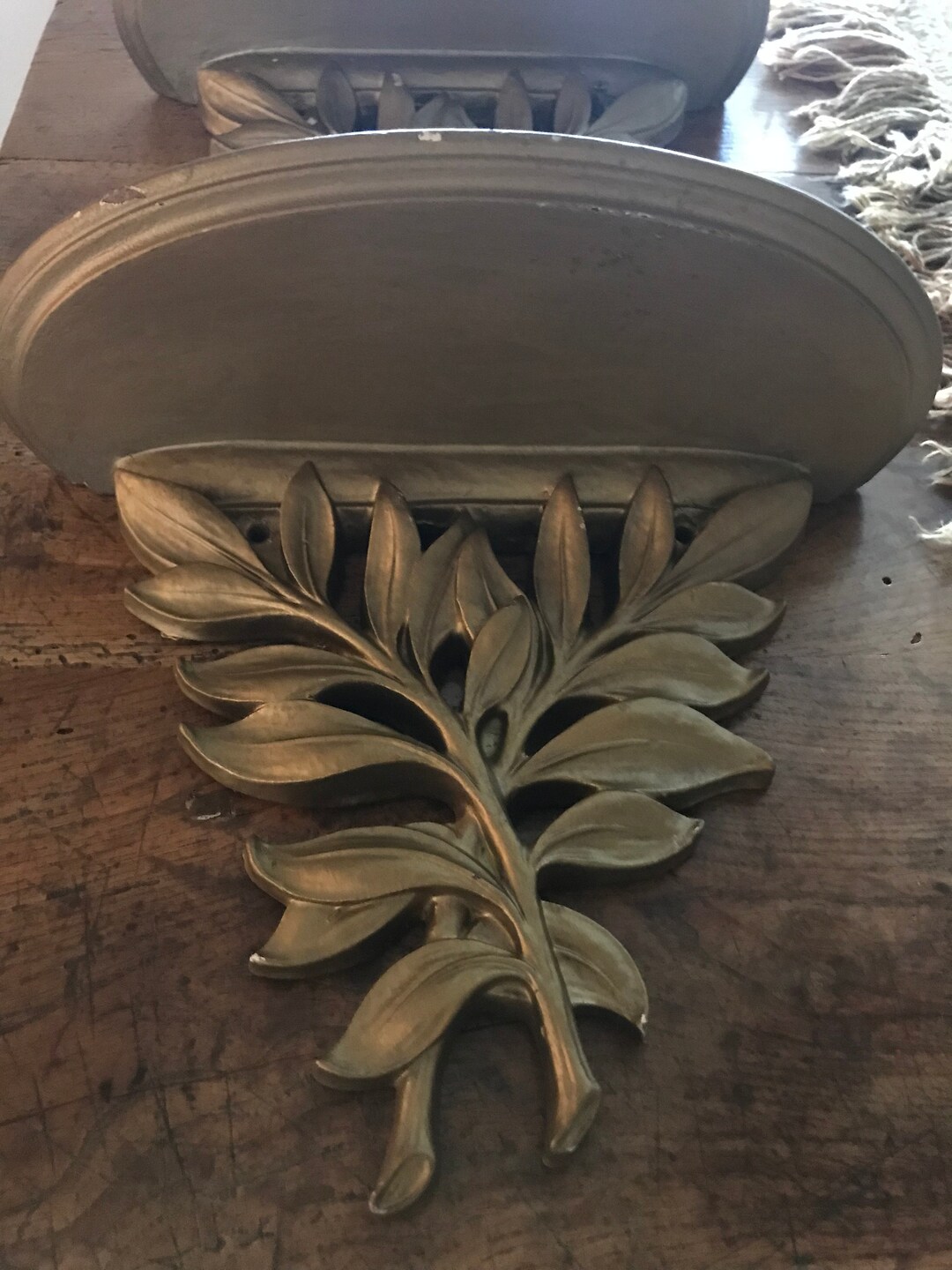 Vintage Pair of Syroco Old World Wall Shelves - Etsy