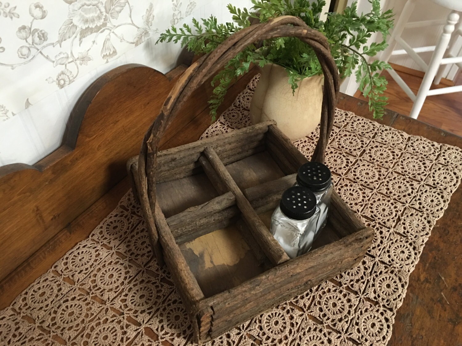 Twig Sectioned Rustic Box Rustic Primitive Cottage - Etsy