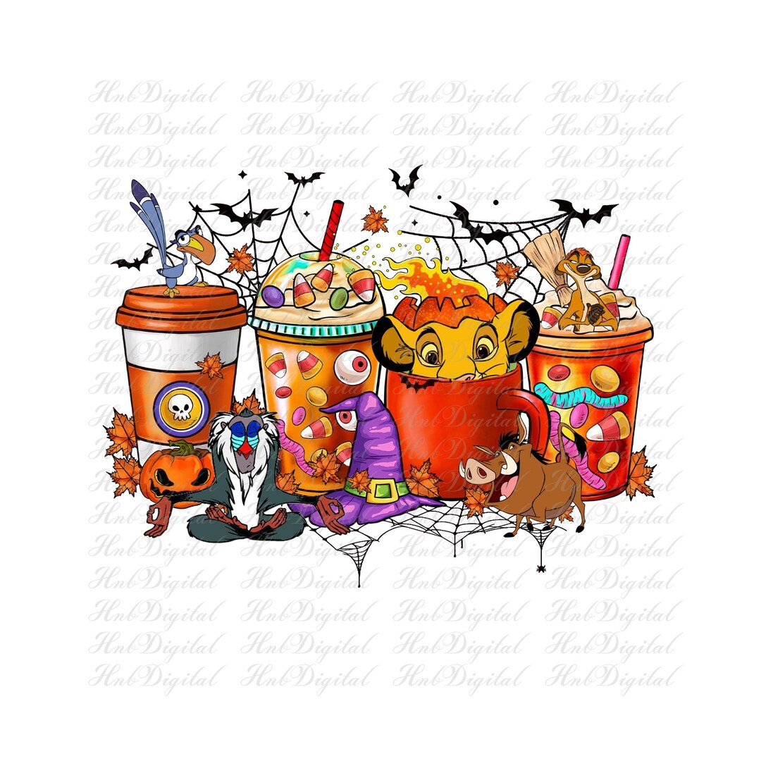 Lion King Halloween PNG, Simba Coffee, Timon and Pumbaa, Fall Drinks ...