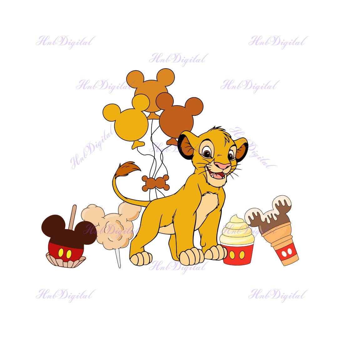 Disney Lion King Simba PNG, Mickey Treats Ice Cream Clipart, Cute ...