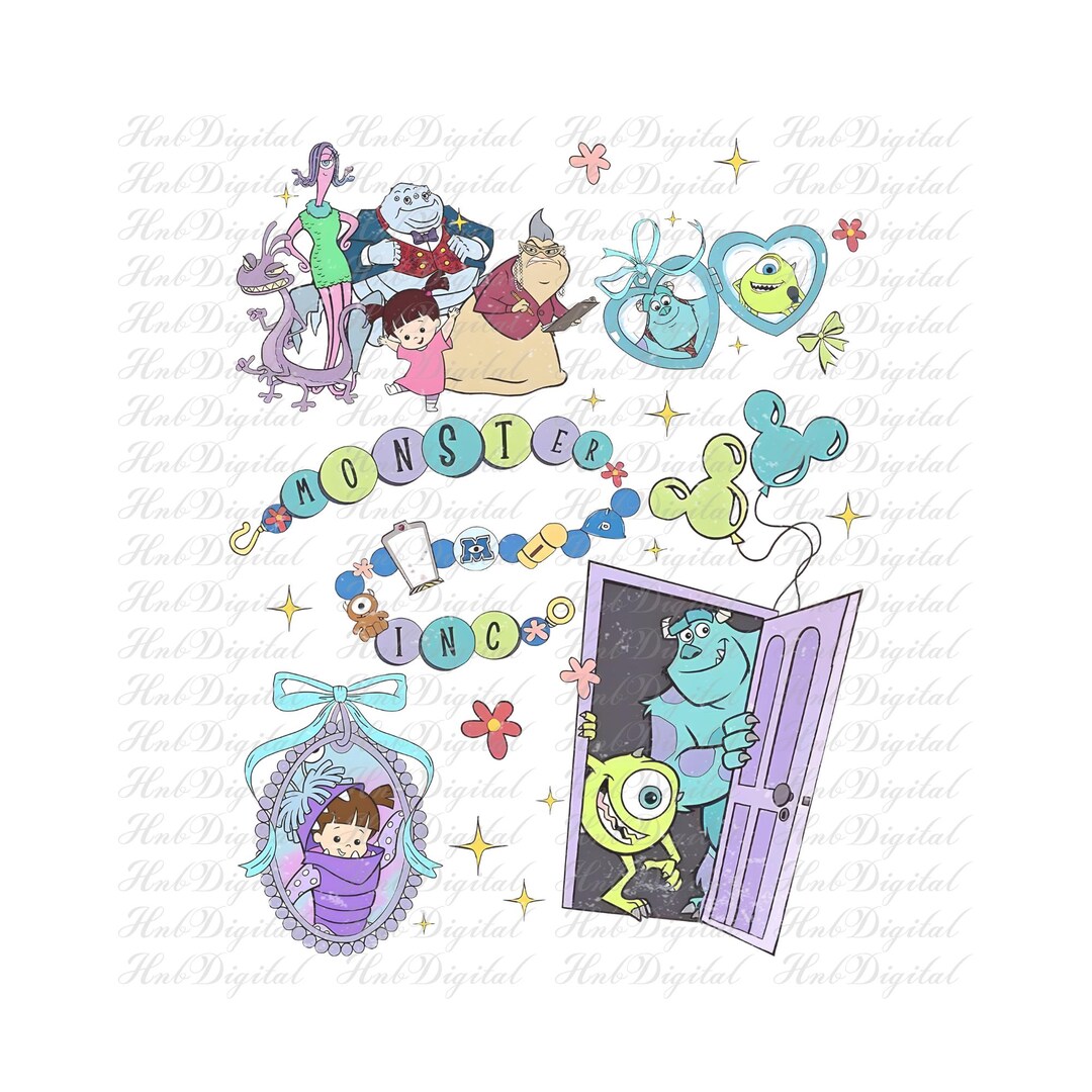 Monsters Inc PNG, Sulley and Mike Png,boo Pixar DTF, Cute Monster Png ...