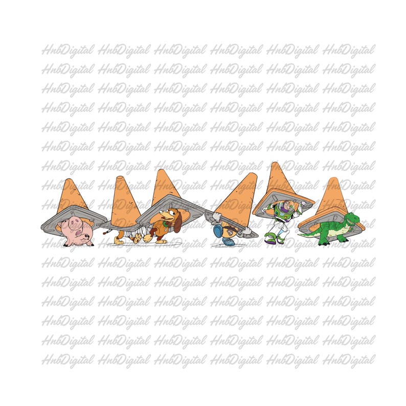 Toy Story Cones PNG, Buzz and Woody PNG, Pixar Friends Clipart, Traffic ...