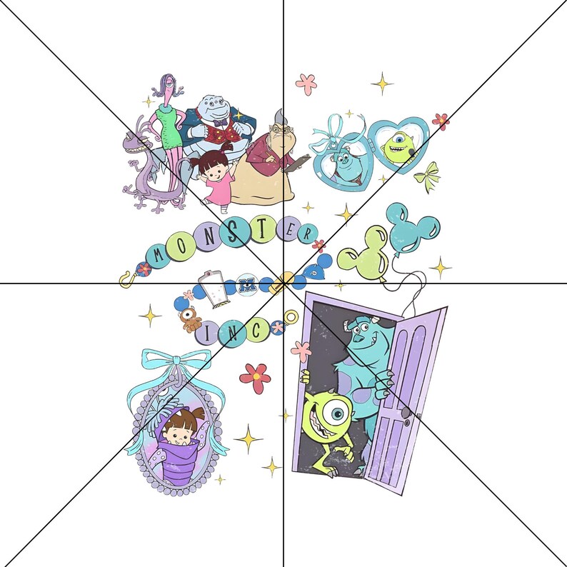 Monsters Inc PNG, Sulley and Mike Png,boo Pixar DTF, Cute Monster Png ...