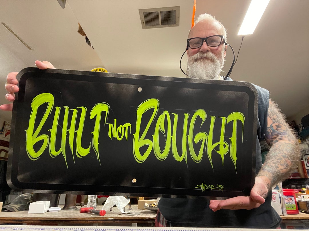 Hand Lettered Vintage Sign build Not Bought Rustic Sign, Man Cave, Old ...