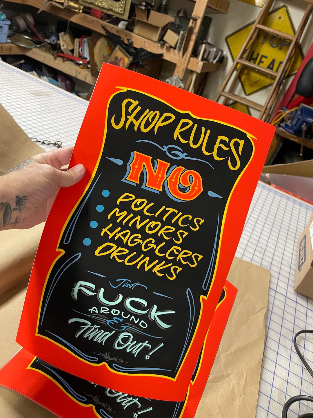 Lumpy's Garage “shop Rules” 11”x17” Poster - Etsy