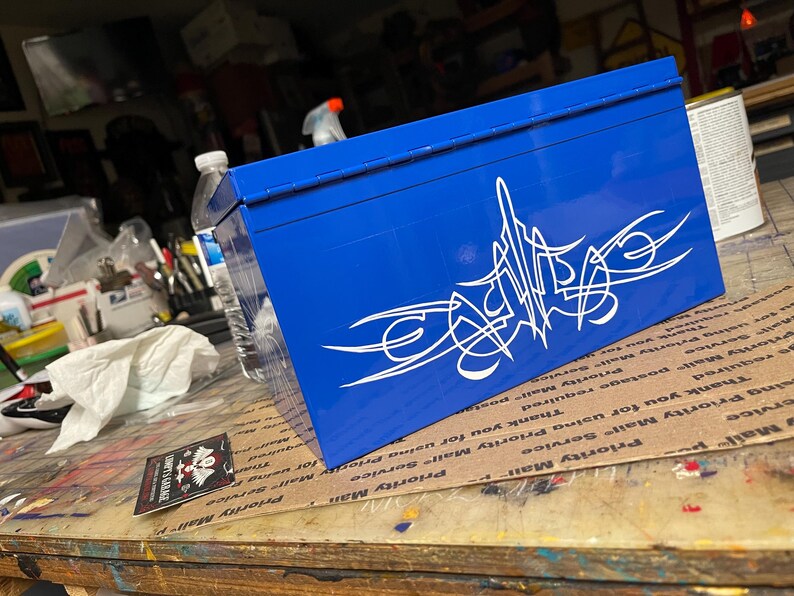 Hand Painted Garage Art "no Tools Loaned" New Mini Tool Box - Etsy