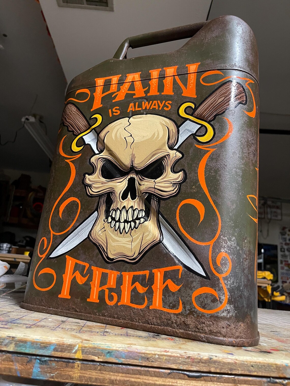 Hand Painted Garage Art 