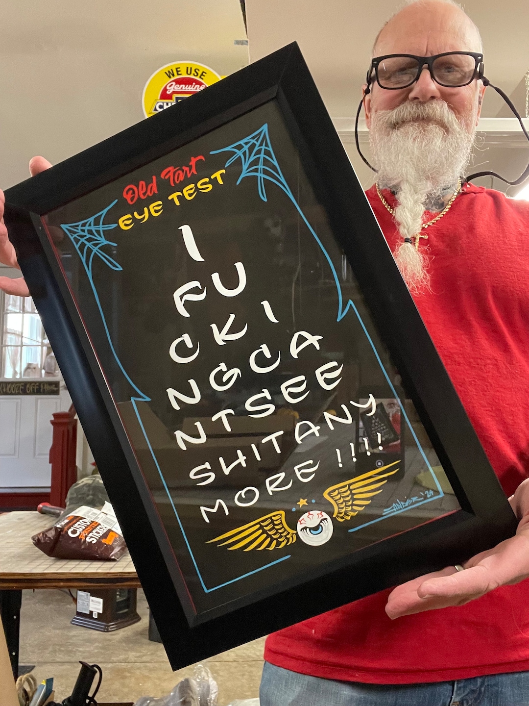 Lumpy's Garage old Fart Eye Chart 11x17 Poster - Etsy