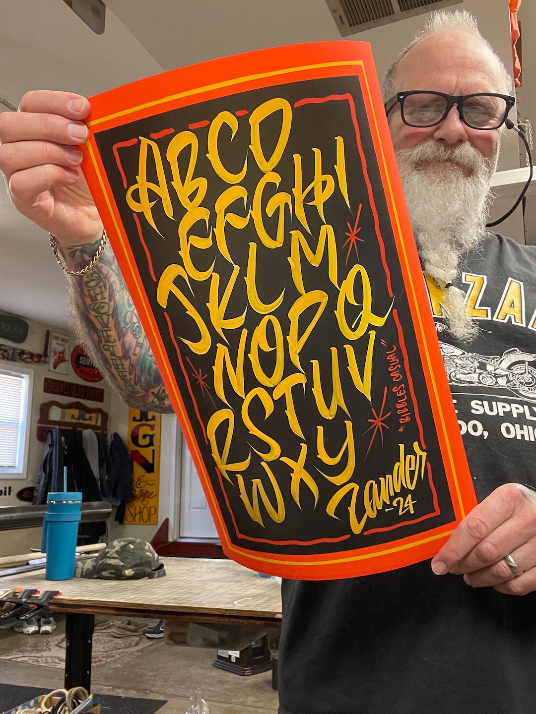 Lumpy's Garage “bibbles Casual Alphabet” 11”x17” Poster - Etsy