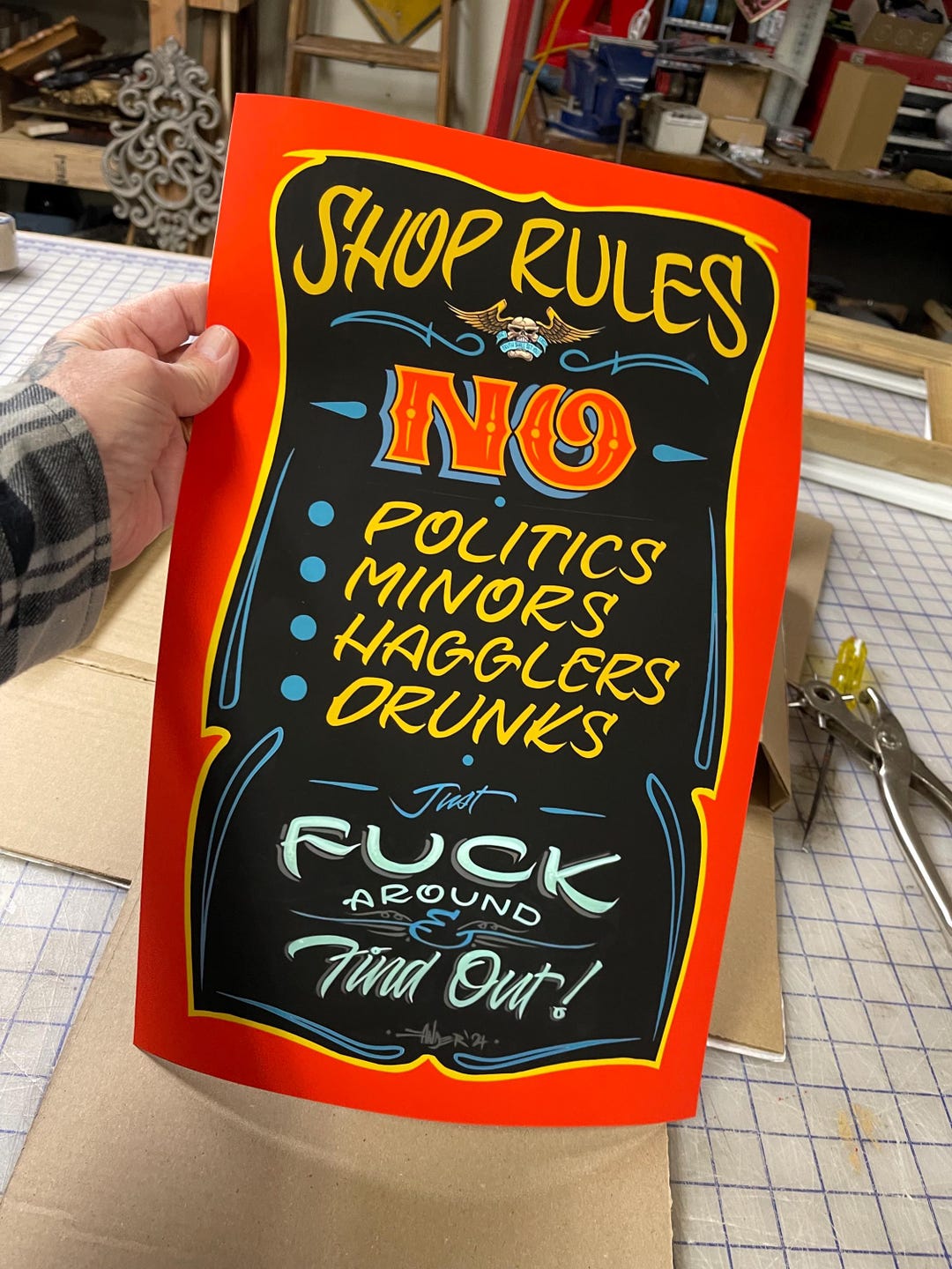 Lumpy's Garage “shop Rules” 11”x17” Poster - Etsy