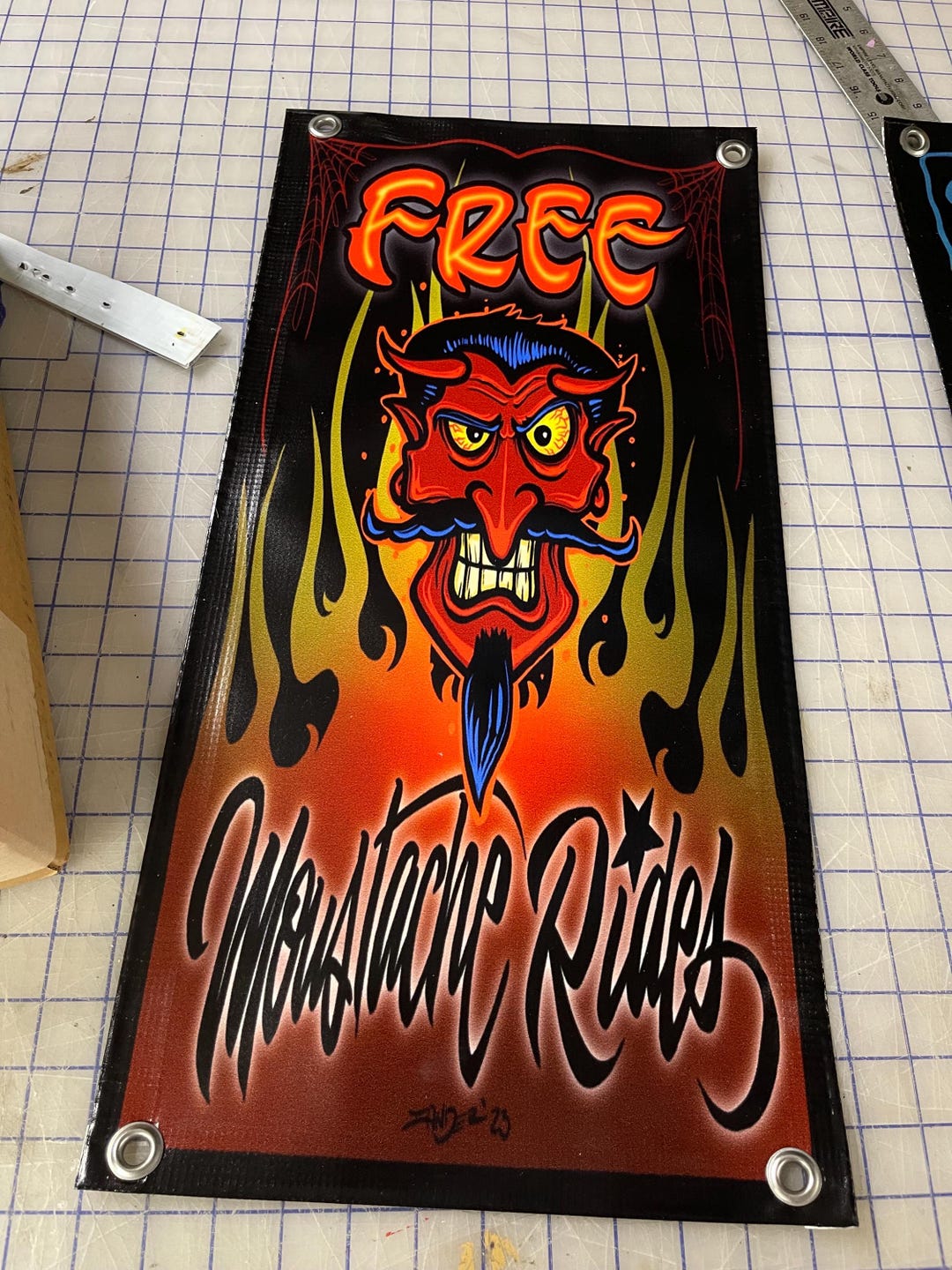 Lumpy’s Garage, “ Free Rides” 12”x24” Printed Vinyl Banner - Etsy