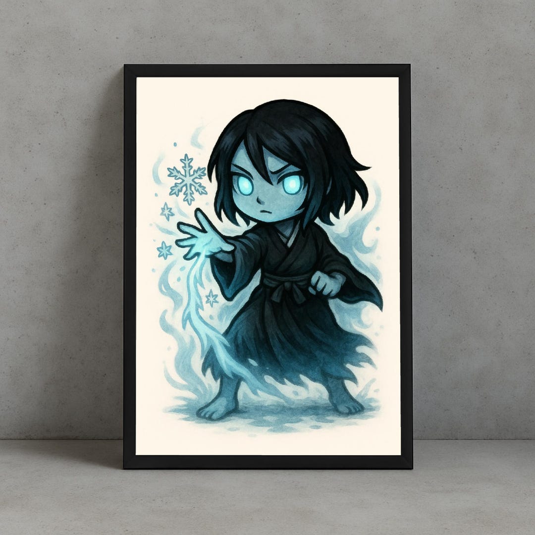 Rukia Kuchiki Ice Spirit Edition | Halloween Anime Wall Art | Bleach ...