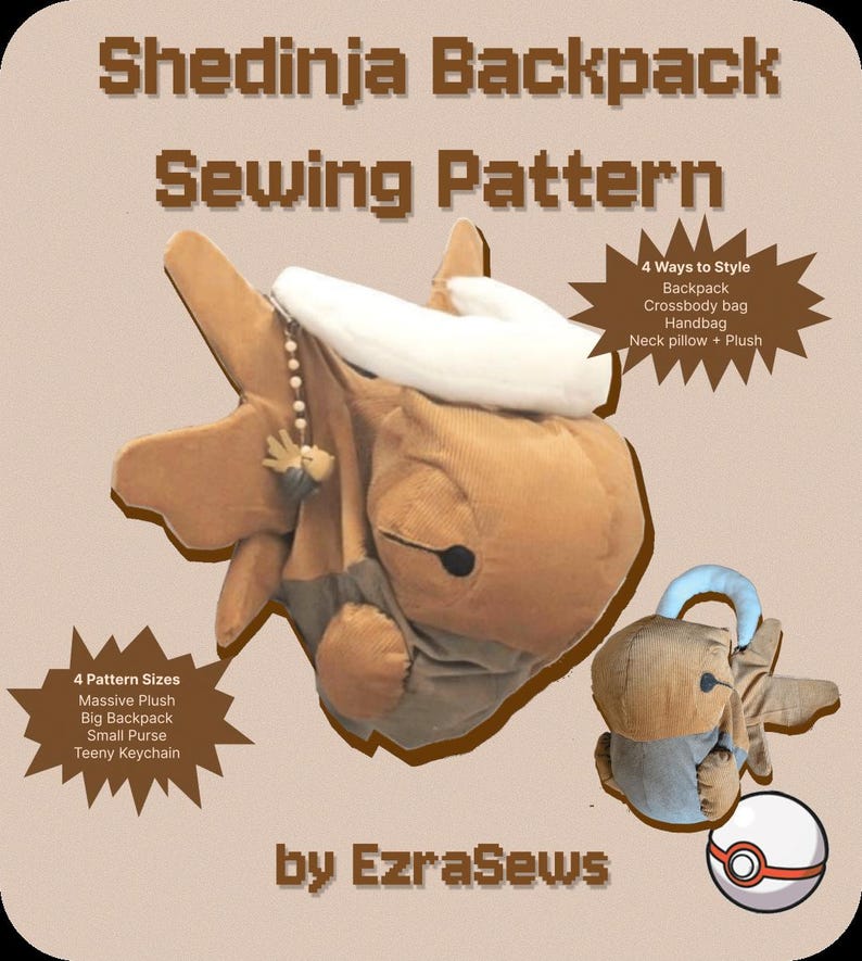 Shedinja Backpack - Sewing Pattern - Etsy