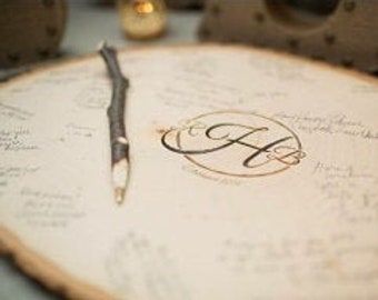 Monogram Guest Book - Etsy