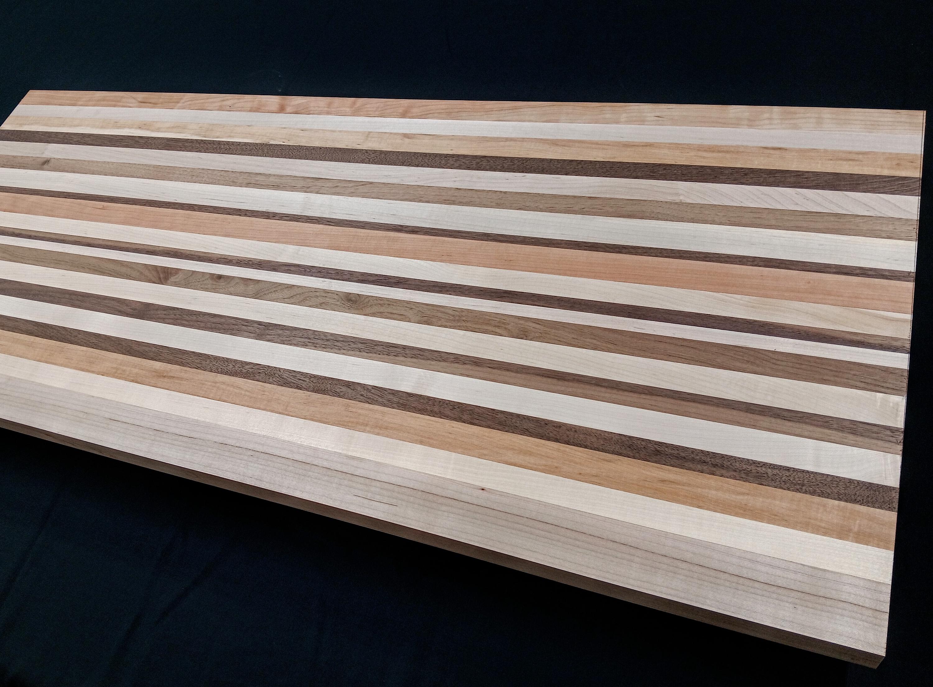 MIXED Hardwood Butcher Block Style Panel - Unfinished - Custom Size for ...