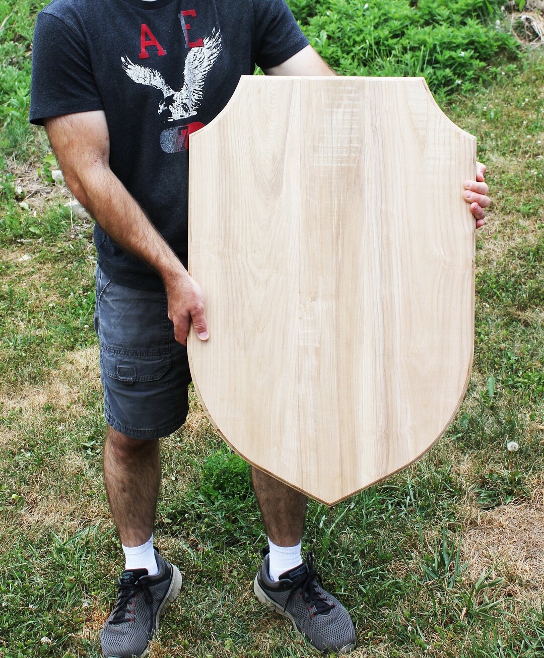 XL 20x30 Wooden Shield Sword Display Plaque. Pyrography Wood-burning ...