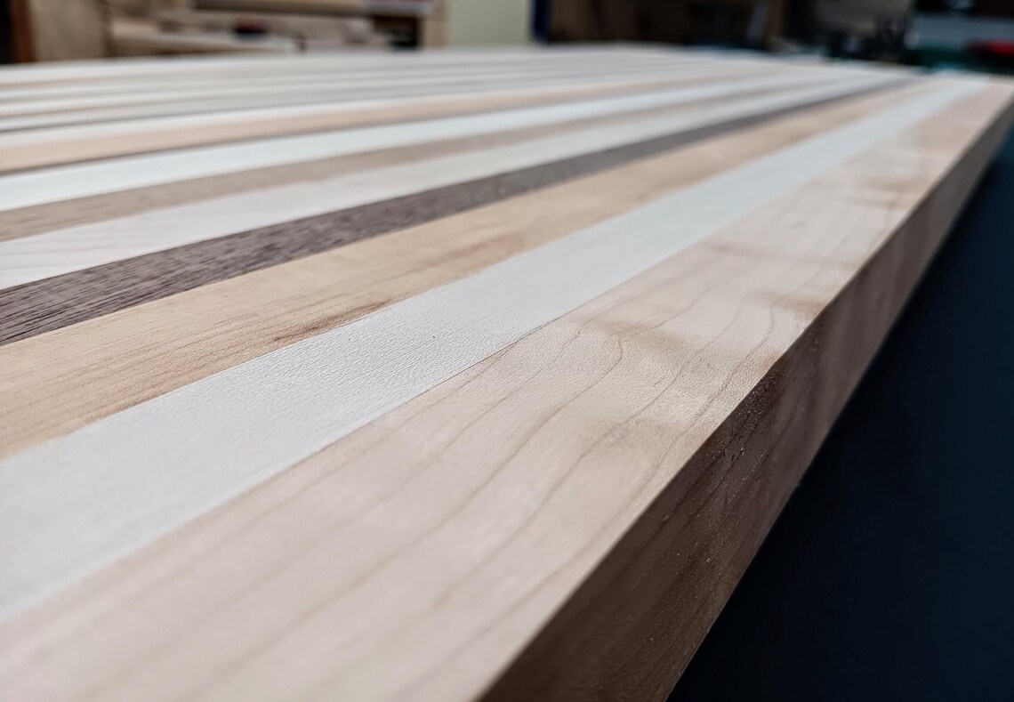 MIXED Hardwood Butcher Block Style Panel - Unfinished - Custom Size for ...