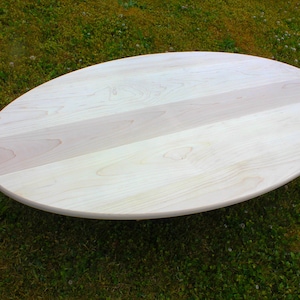 Hardwood Oval Ellipse Solid Wood Top - Etsy
