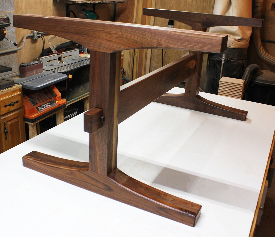 Trestle Style Hardwood Wood Base Legs ONLY. Unfinished Custom Size - Etsy