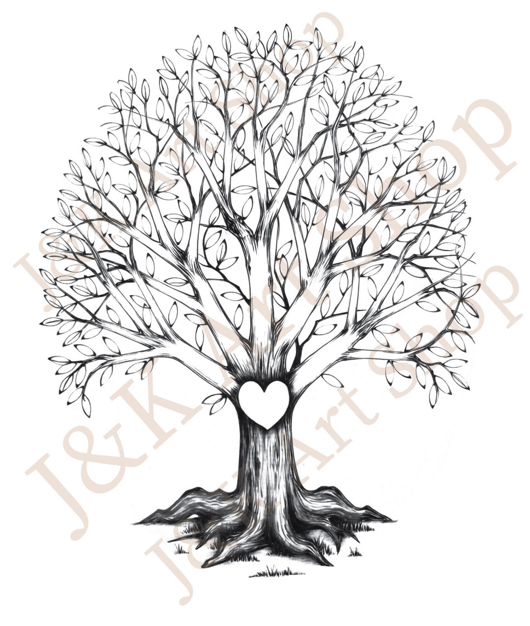 Family Tree DOWNLOAD Image for Print Laser Engraving Gifts - Etsy