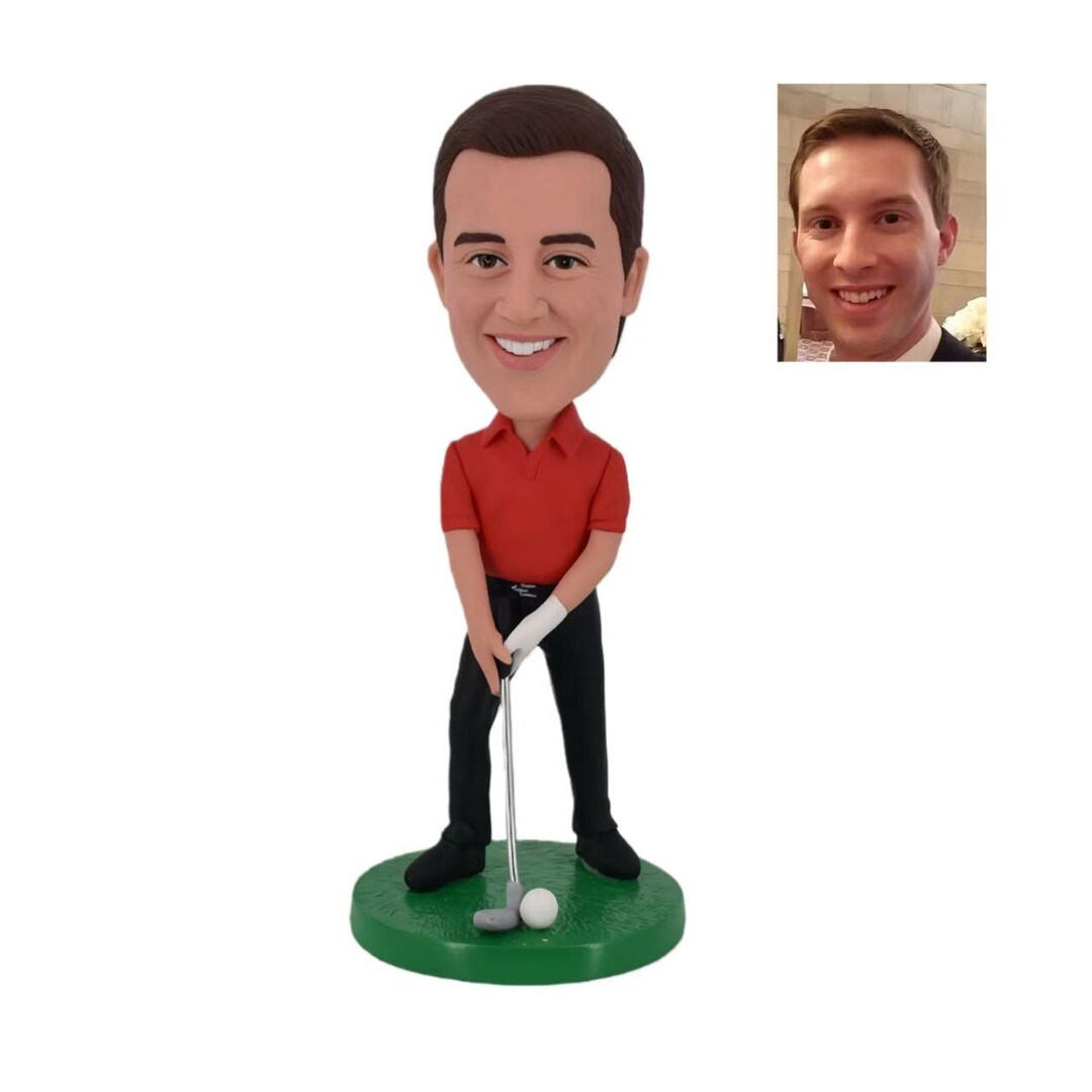Personalized Golfer Bobblehead - Custom Swing Pose Figurine | Unique ...