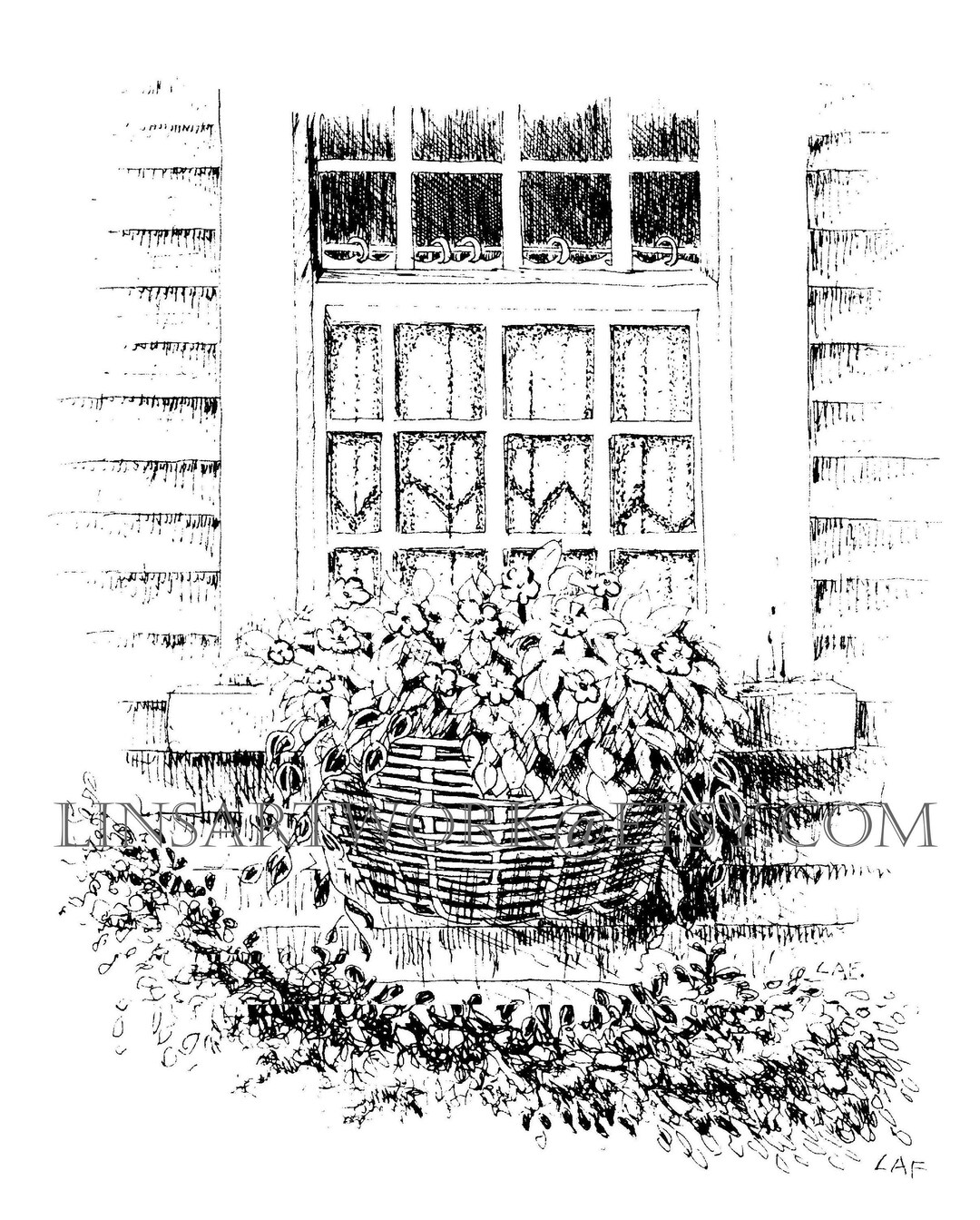 Country Window Art Print, Pen and Ink Drawing (digital Download) - Etsy