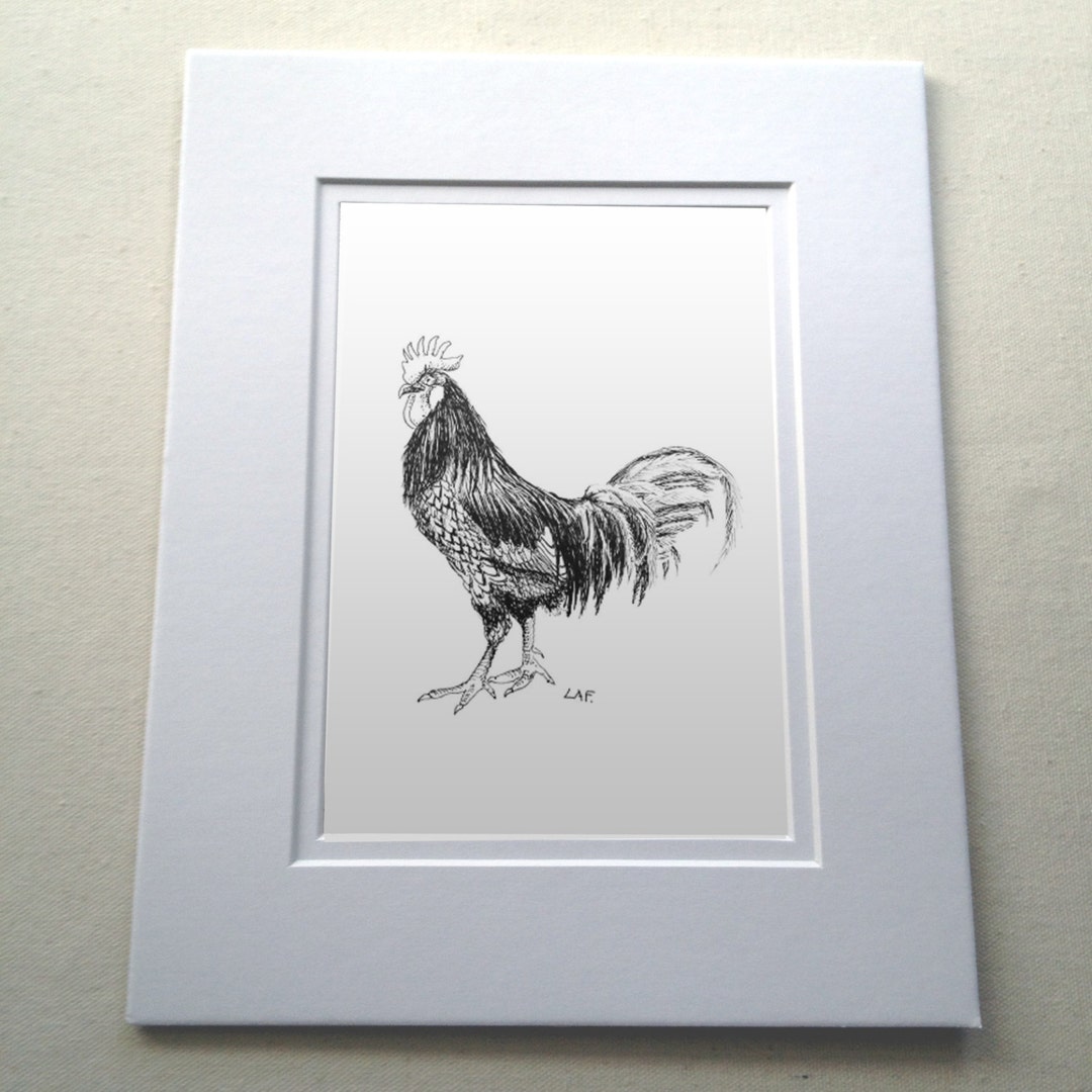 Andalus Rooster, Chicken Art, Chicken Artwork, Farm Birds. Rooster Art ...