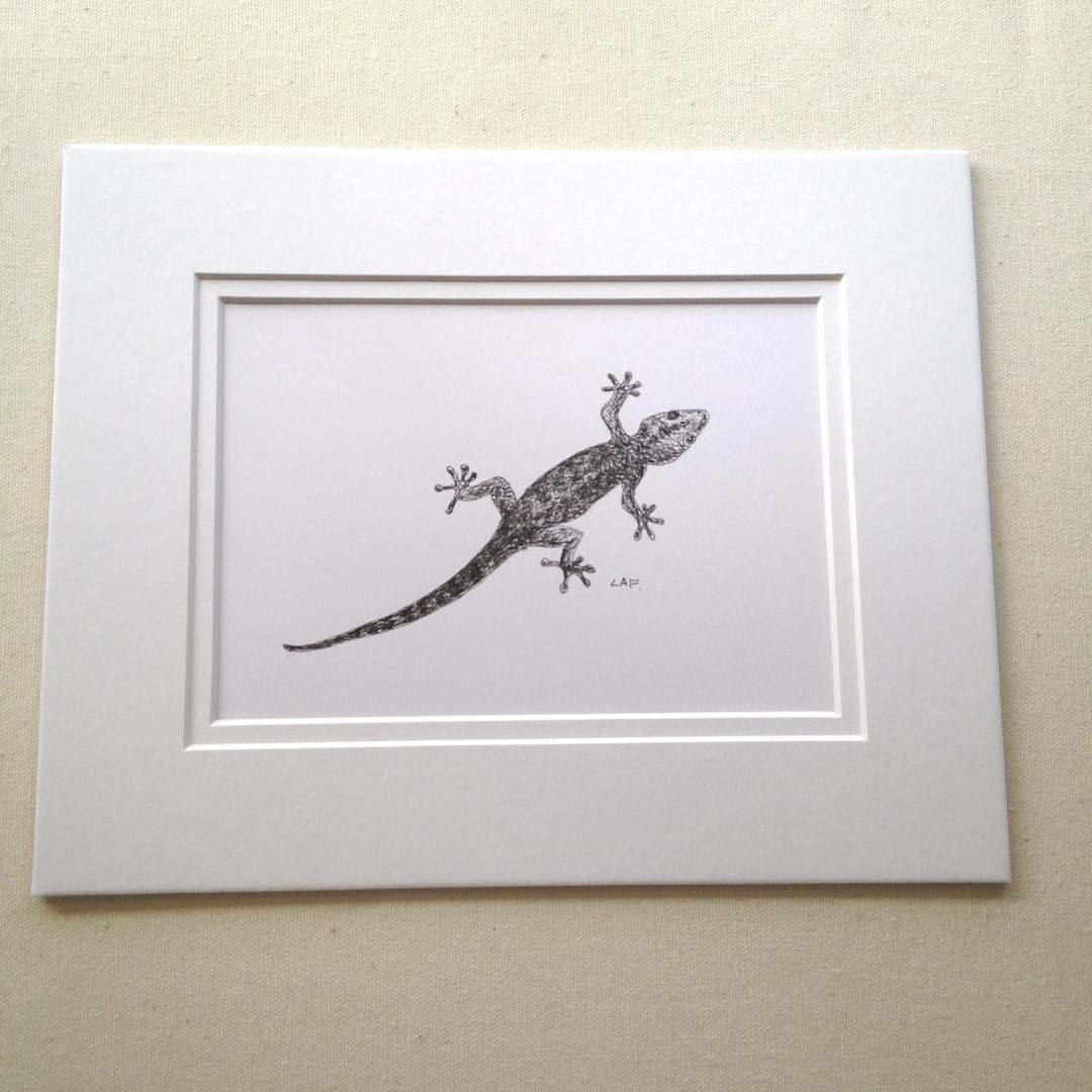 Gecko Art, Gecko Prints,original Pen and Ink Drawing gecko. Lizard ...