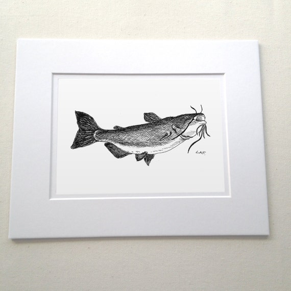 Art & Collectibles Drawing & Illustration Fish ORIGINAL DRAWING etna.com.pe