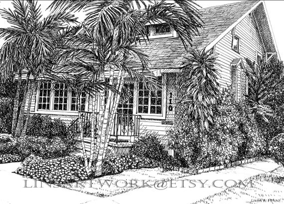 Downloadable Printpen and Ink Drawing of Cottage in the - Etsy Canada