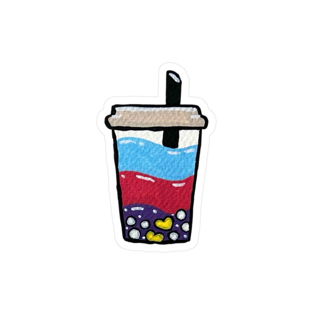 Polyamorous Boba Tea Vinyl Decals, Fun Stickers for Laptops, Water ...