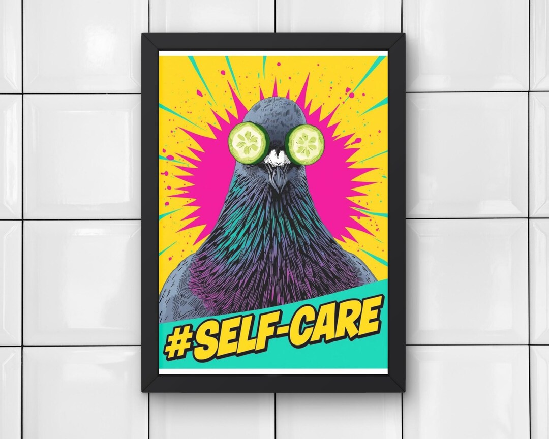 Funky, Electric Pop Art, Pigeon - Digital Print - Etsy
