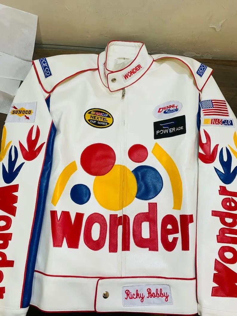 Wonder Bread the Ballad of Ricky Bobby Costume Racing Leather Jacket ...