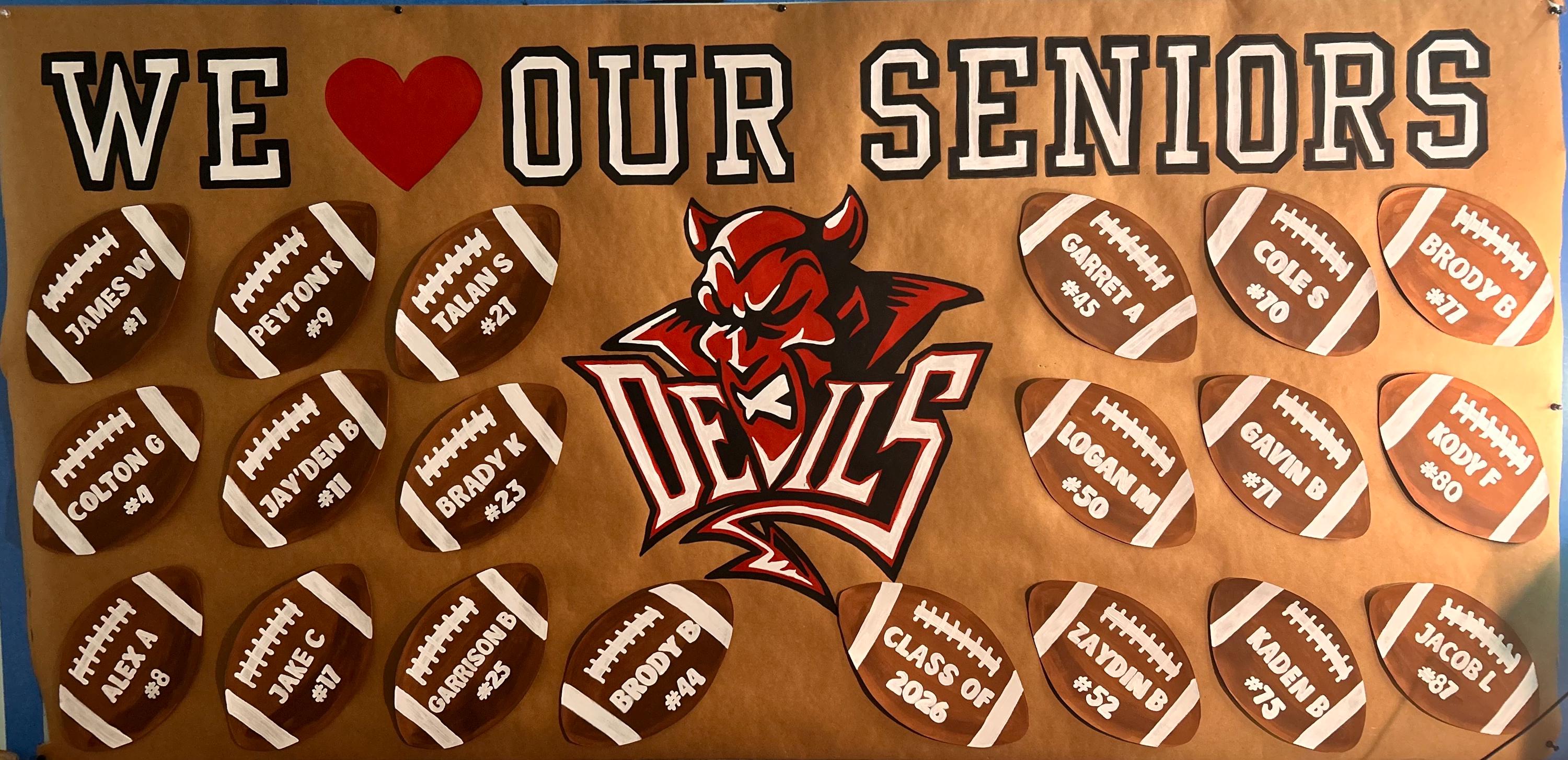 Football School Sports Custom Hand Painted Birthday Banner | Kraft ...