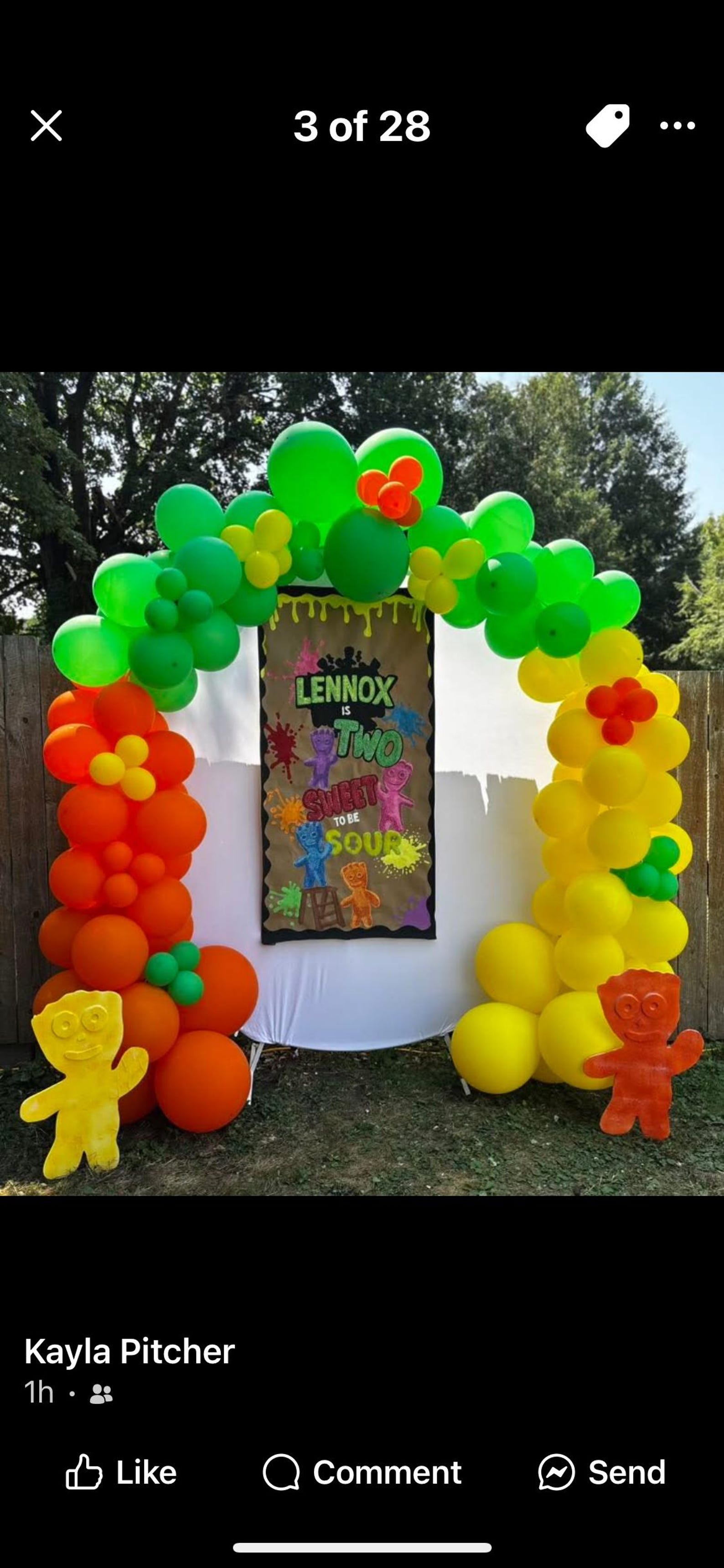 Sour Patch Custom Hand Painted Birthday Banner | Kraft Paper Party Sign ...