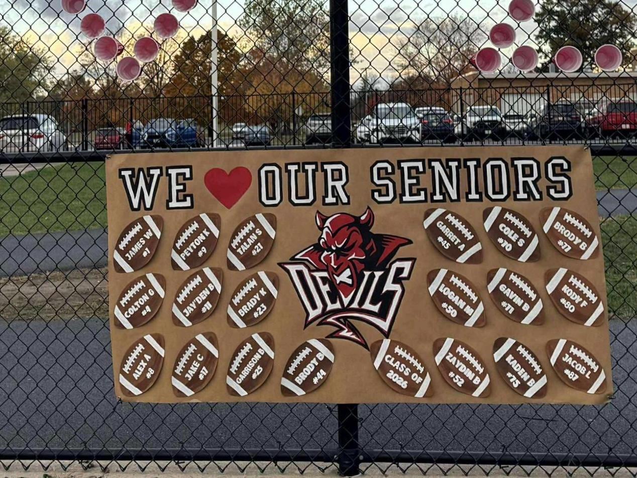 Football School Sports Custom Hand Painted Birthday Banner | Kraft ...