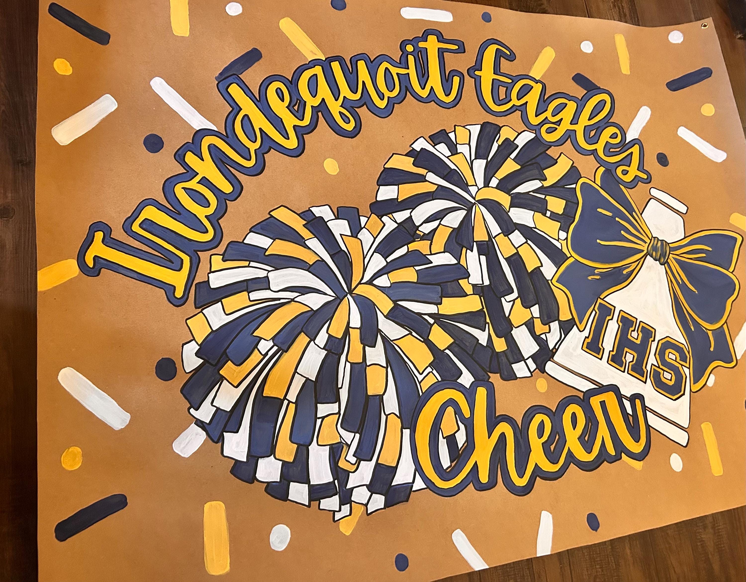 Cheer Custom Hand Painted Birthday Banner | Kraft Paper Party Sign ...