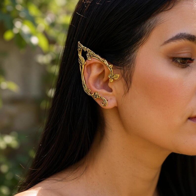 Elven Ear Wrap Earring | Fairy Ear Wrap | Gothic Elf Earring | Fantasy ...