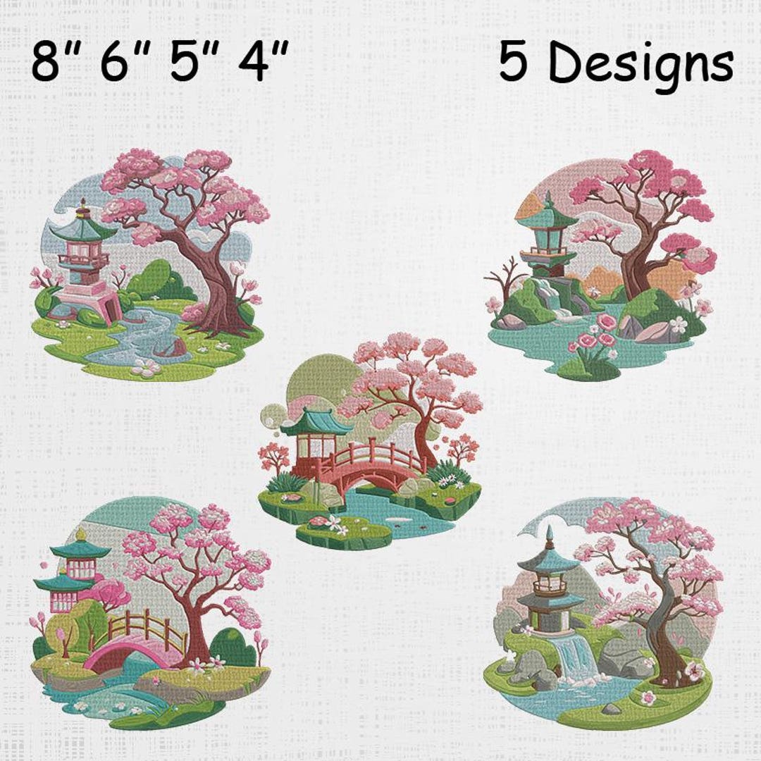 Beautiful Landscape Scenery Embroidery Set - Landscape Scenery Machine ...