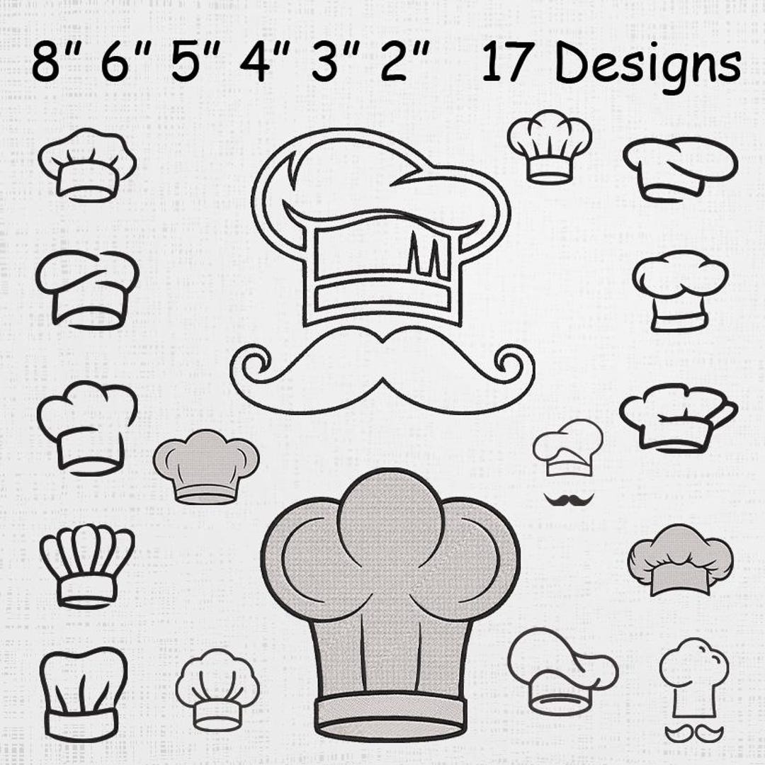 Chef Embroidery Design Bundle - Cooking Kitchen Machine Embroidery ...